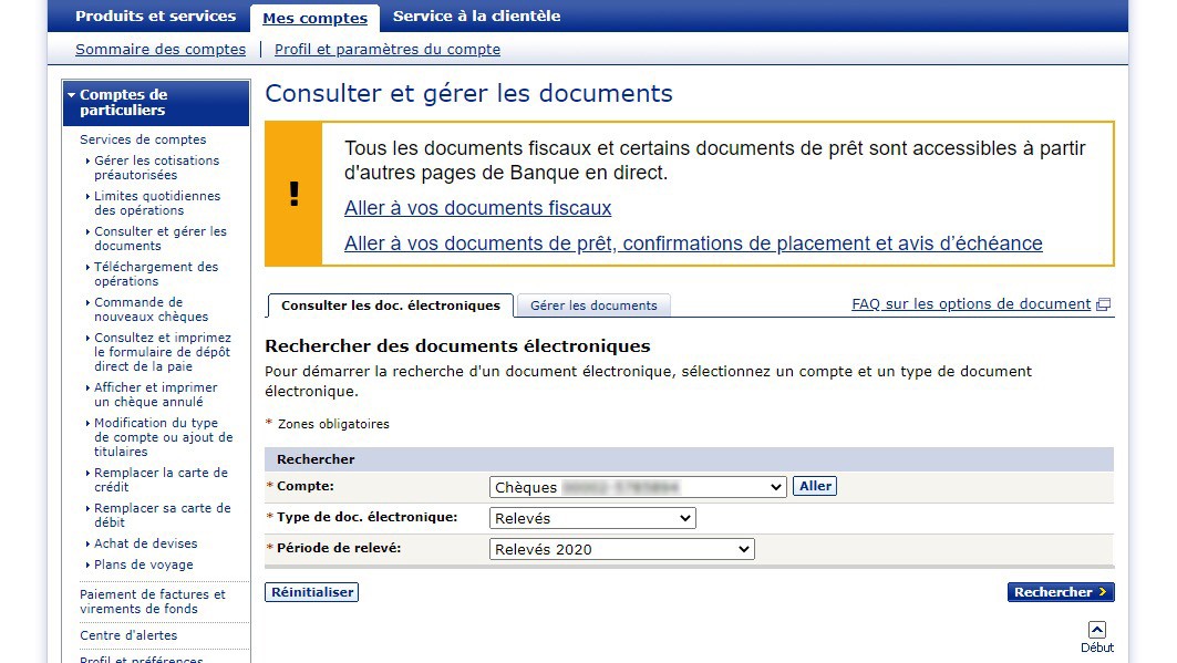 Accéder à votre relevé de compte – RBC Banque Royale
